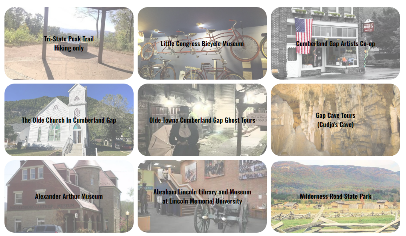 Area attractions and dining